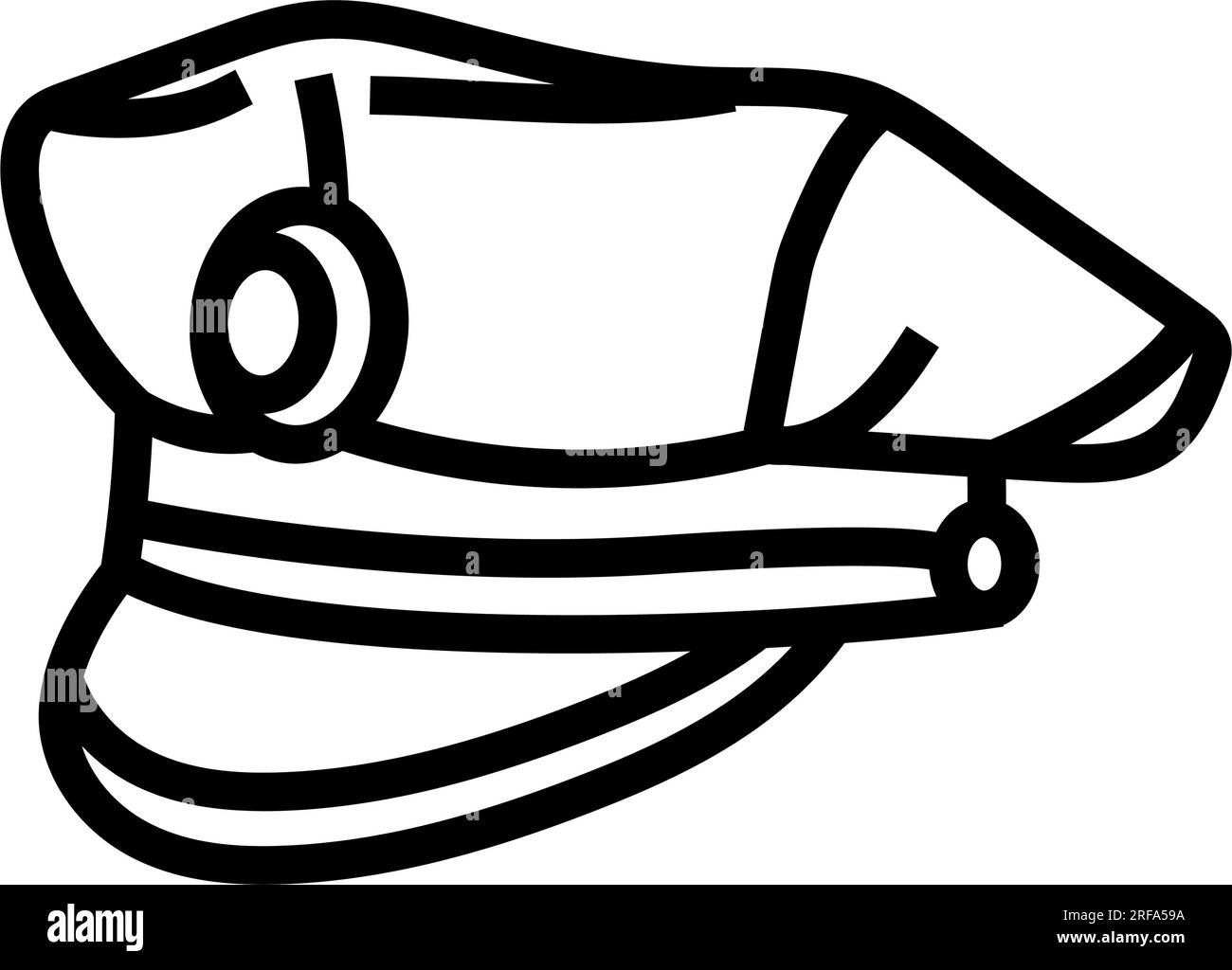 police hat cap line icon vector illustration Stock Vector Image & Art ...