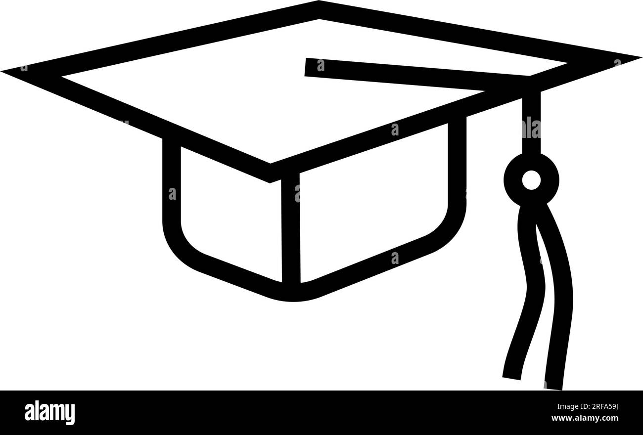 graduation hat cap line icon vector illustration Stock Vector Image ...
