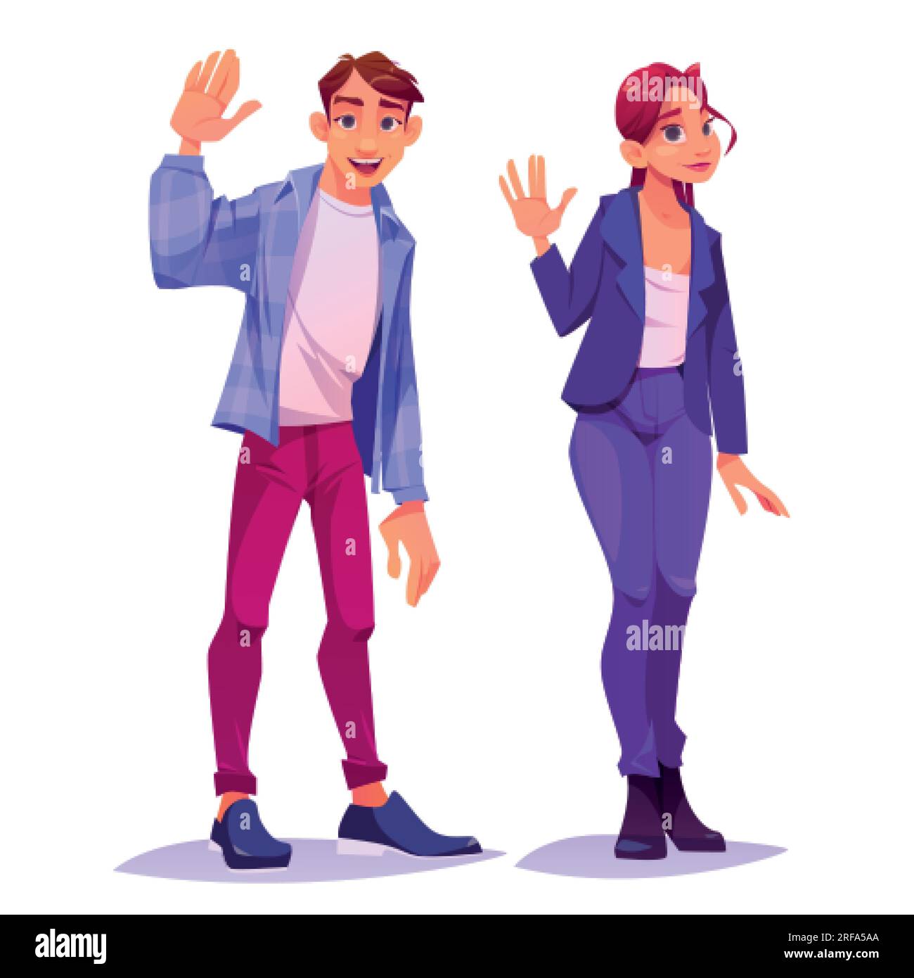 Female student raising arm Stock Vector Images - Alamy