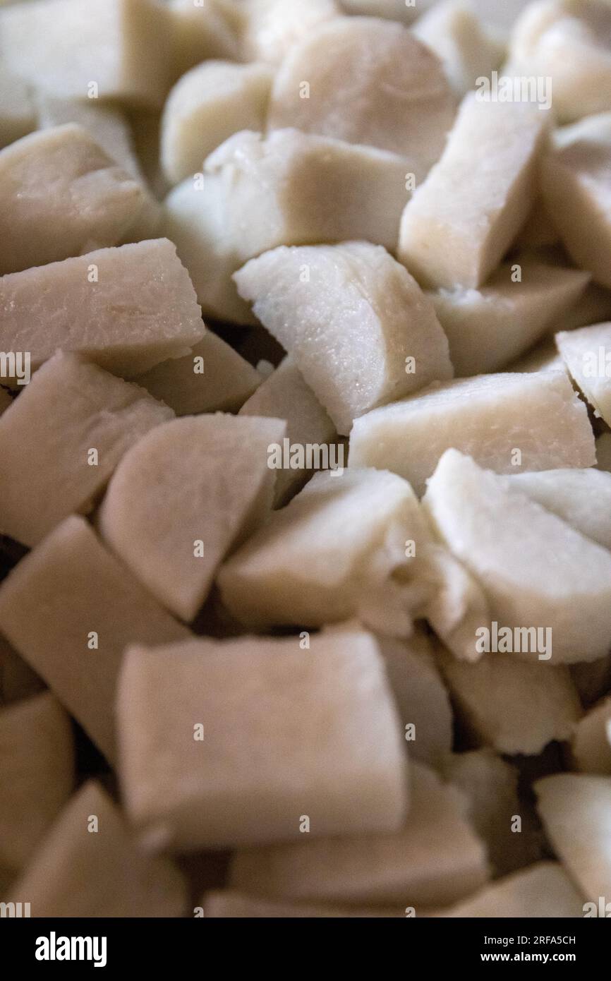 Southeast Asian Rice compressed and sliced for Satay Stock Photo - Alamy