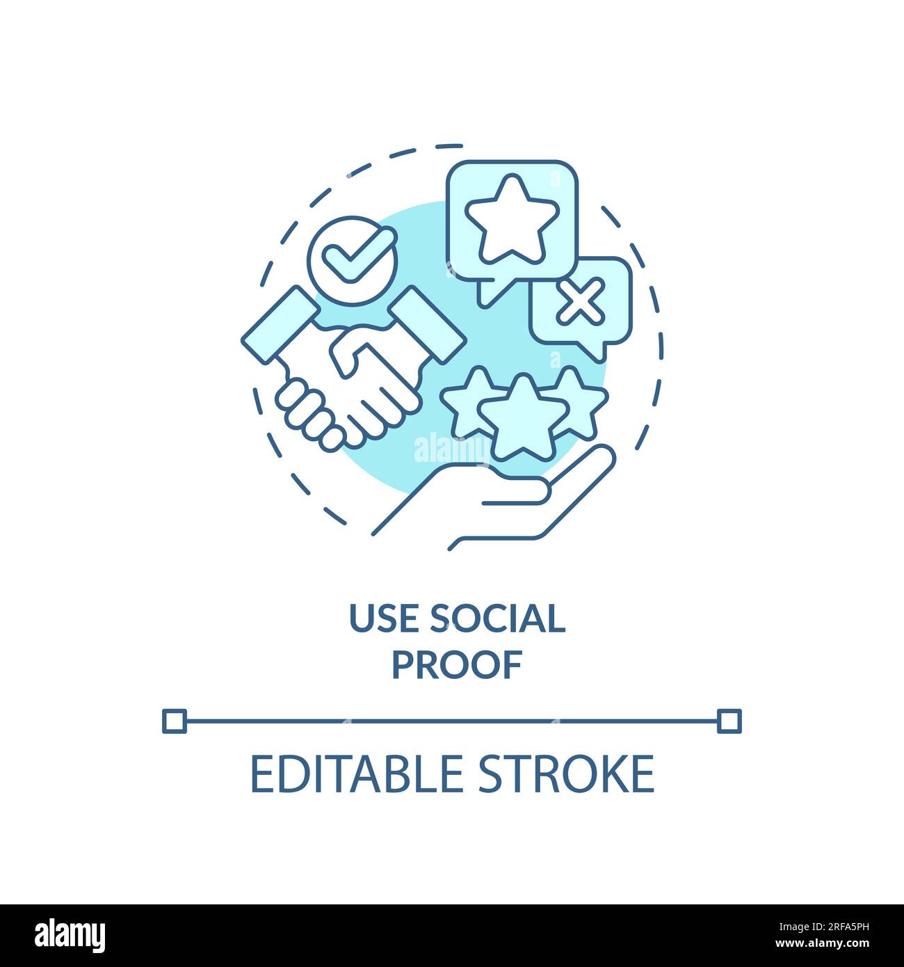 Use social proof soft blue concept icon Stock Vector Image & Art - Alamy