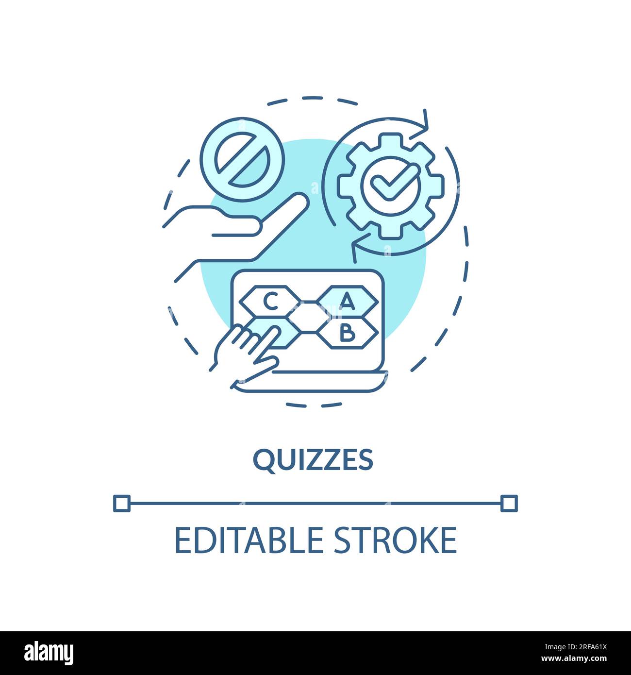 Quizzes soft blue concept icon Stock Vector Image & Art - Alamy