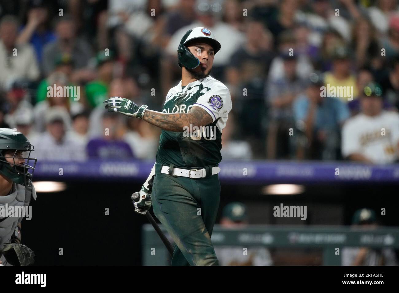 Colorado Rockies second baseman Harold Castro (30) in the seventh ...