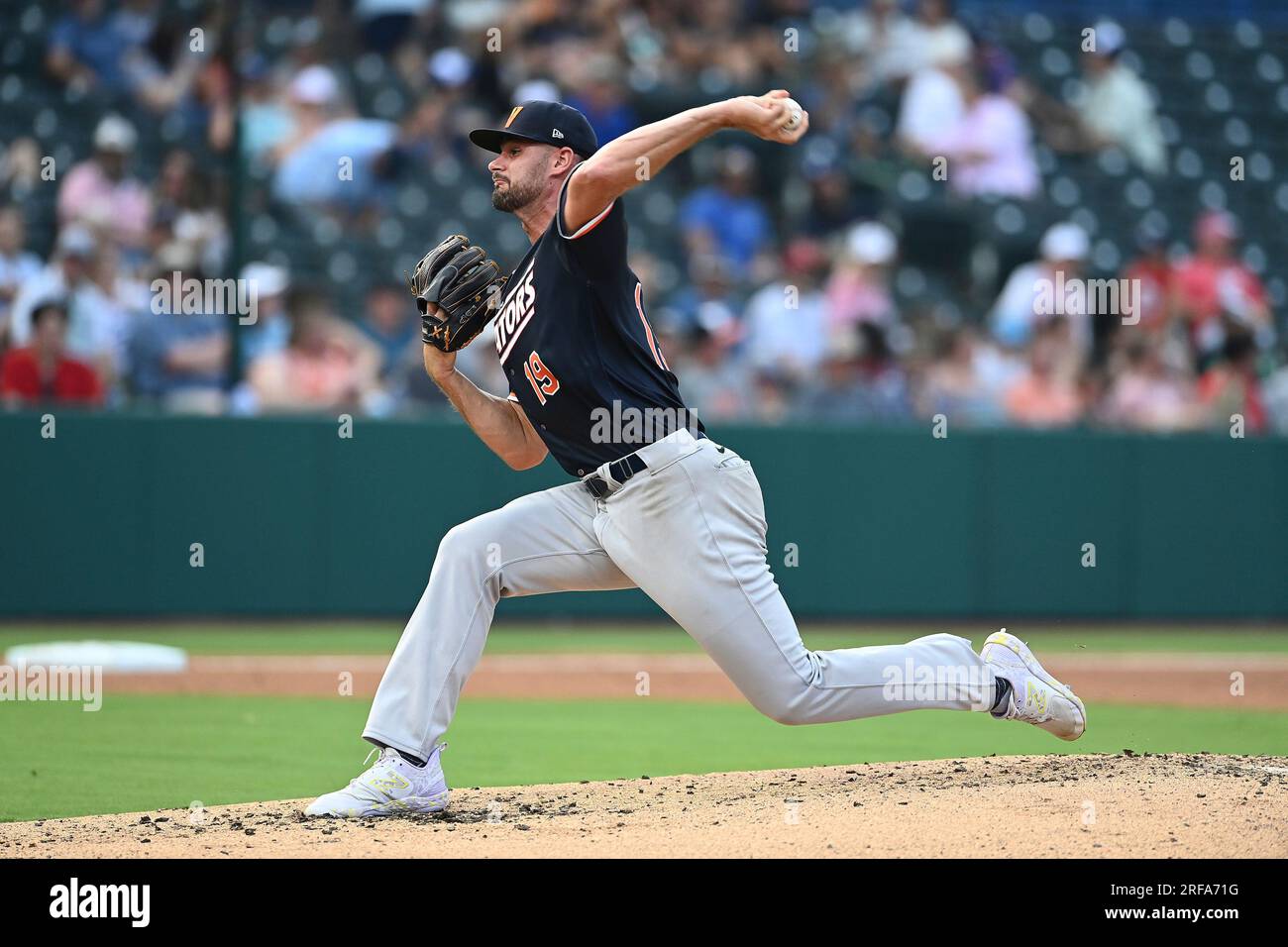 Starting pitcher Kyle Muller (19) of the Las Vegas Aviators pitches in ...
