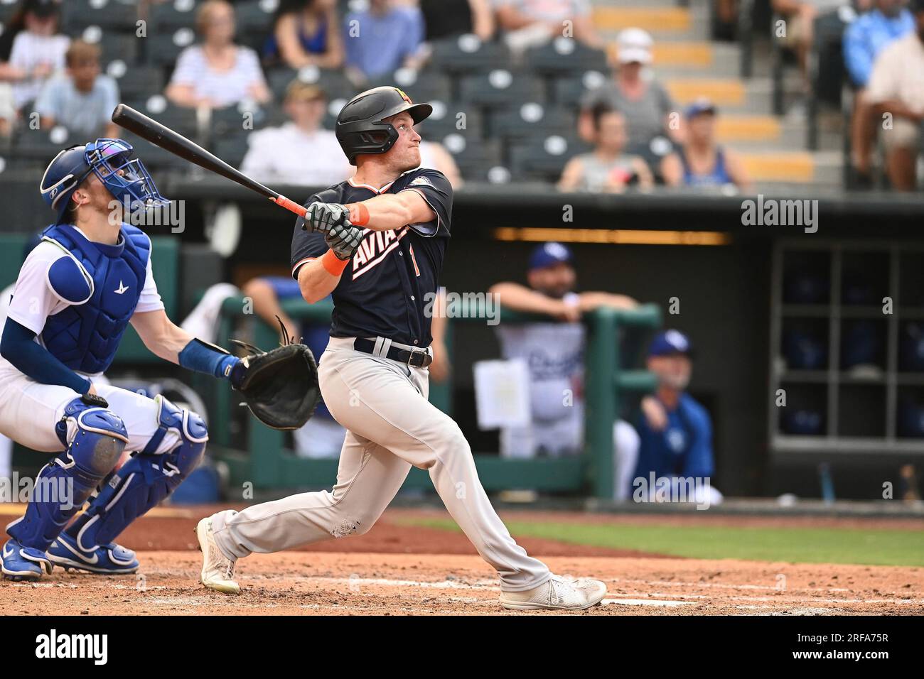 Conner Capel (1) of the Las Vegas Aviators bats in the game against the ...