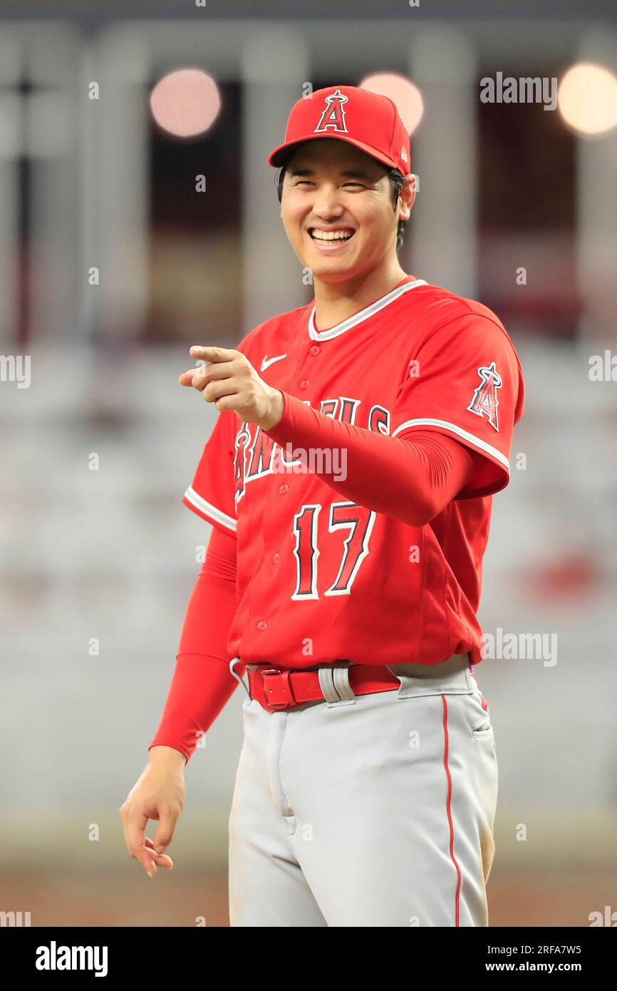 ATLANTA, GA - JULY 31: Los Angeles Angels designated hitter Shohei ...