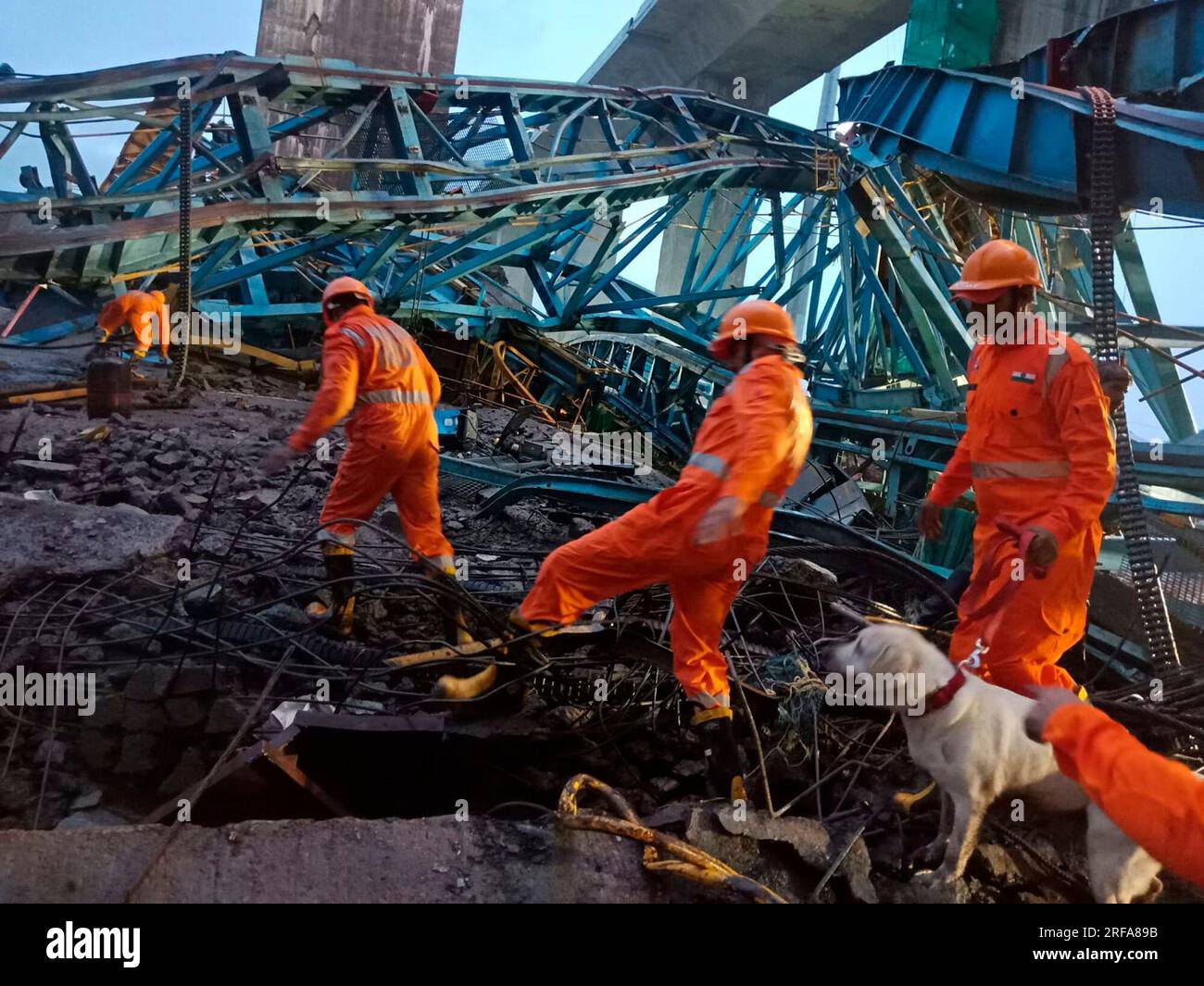 This photograph provided by India's National Disaster Response Force ...