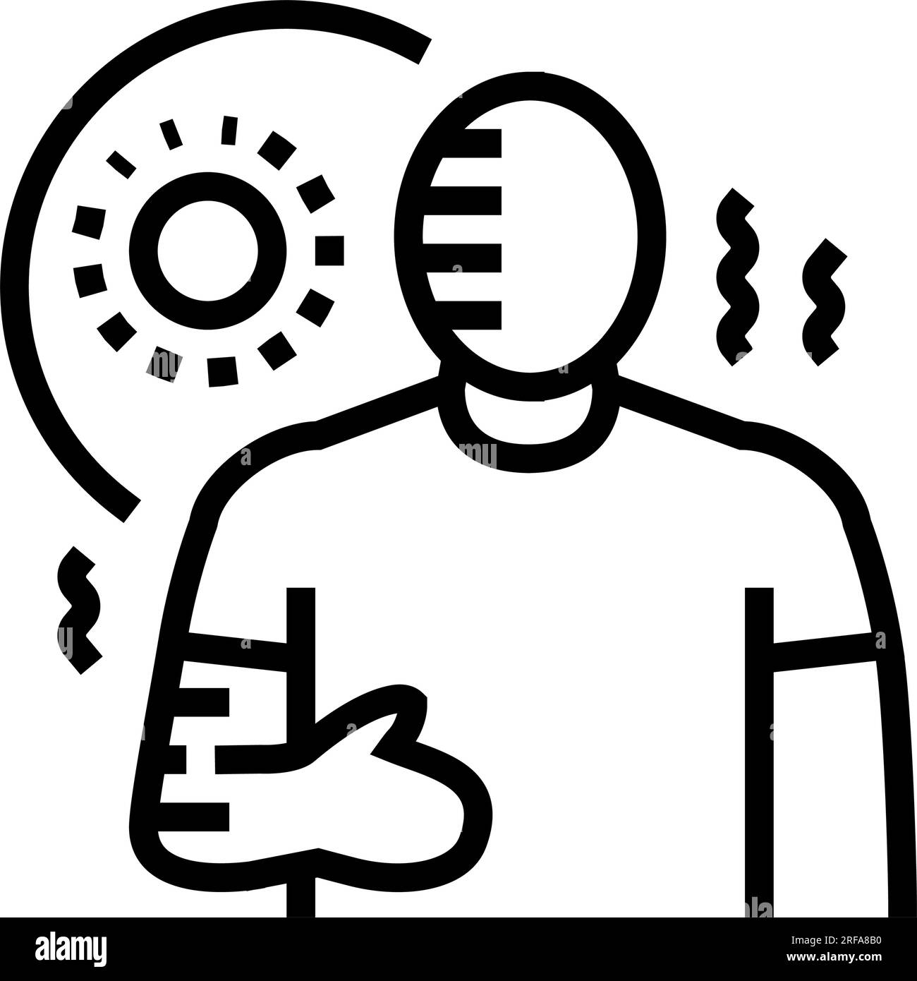 Red sunburn Stock Vector Images - Alamy