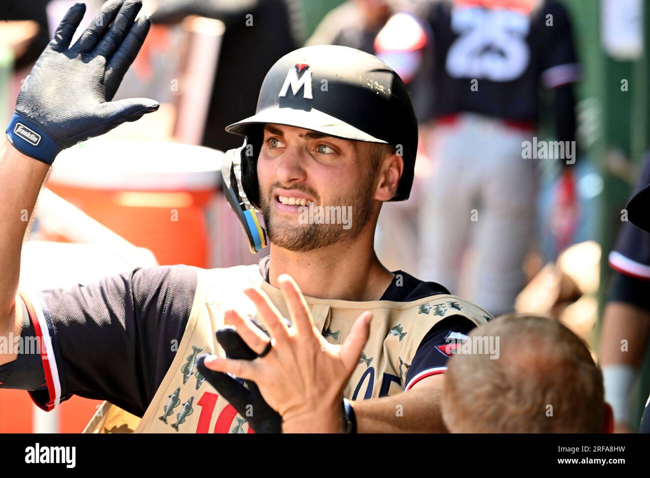 KANSAS CITY, MO - JULY 30: Minnesota Twins left fielder Matt Wallner ...