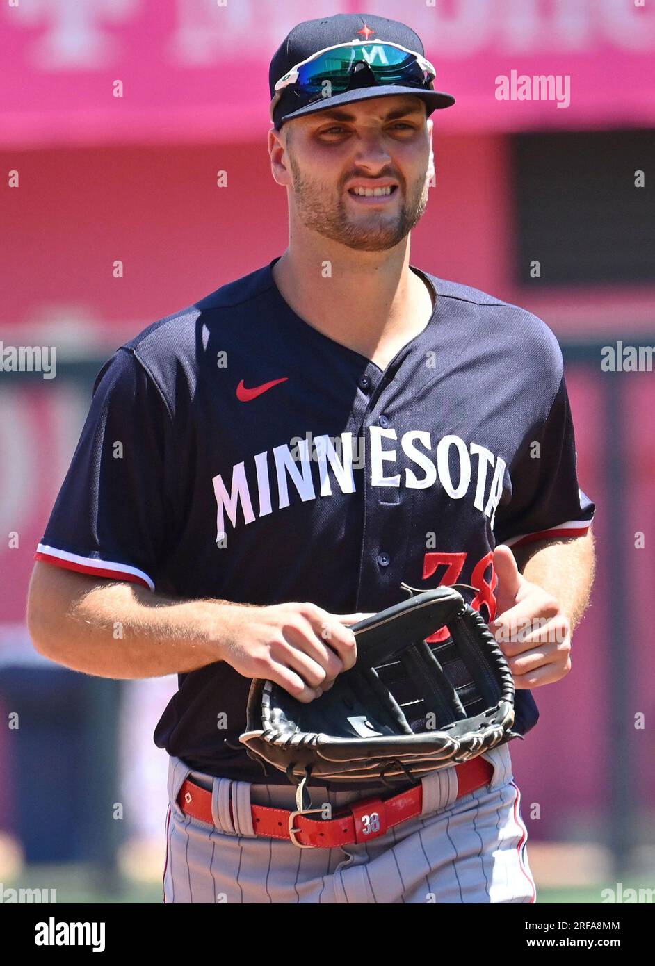 KANSAS CITY, MO - JULY 30: Minnesota Twins left fielder Matt Wallner ...