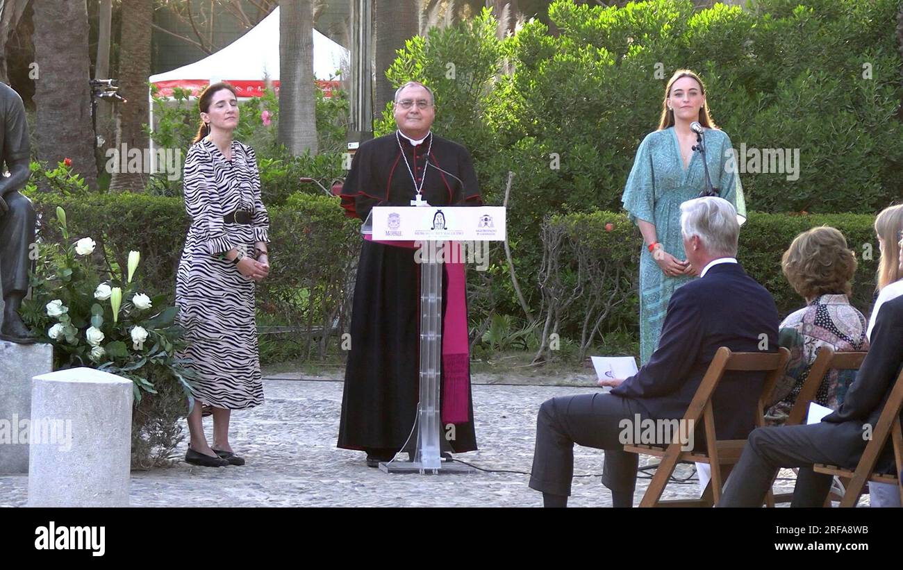 Queen Sofia and King Philippe of Belgium during the memorial dedicated ...