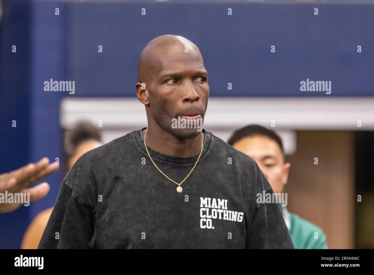 ARLINGTON, TX - JULY 29: NFL star Chad Johnson attends the Soccer ...