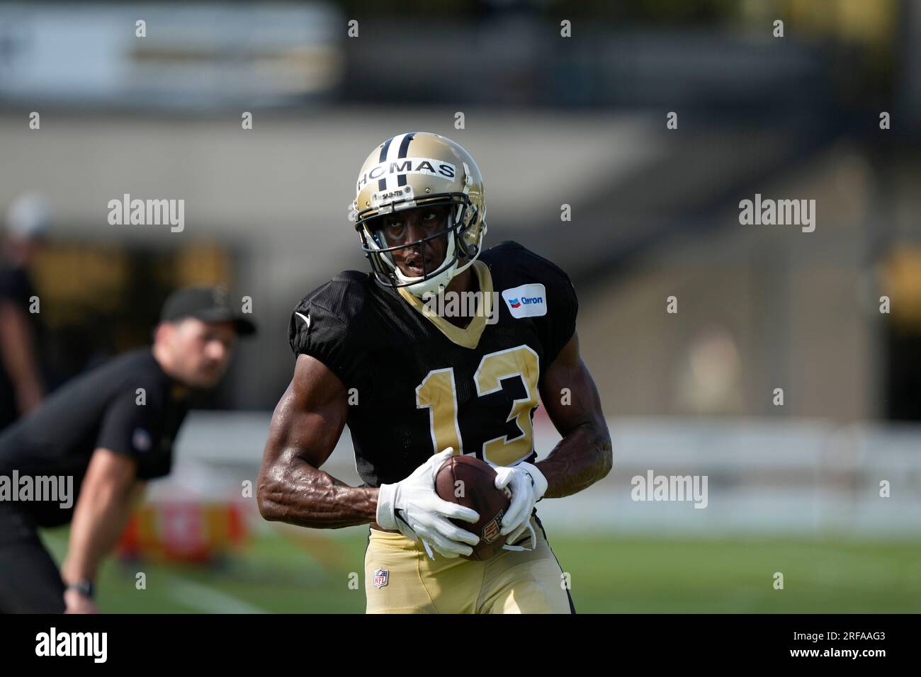 New Orleans Saints wide receiver Michael Thomas (13) runs through ...