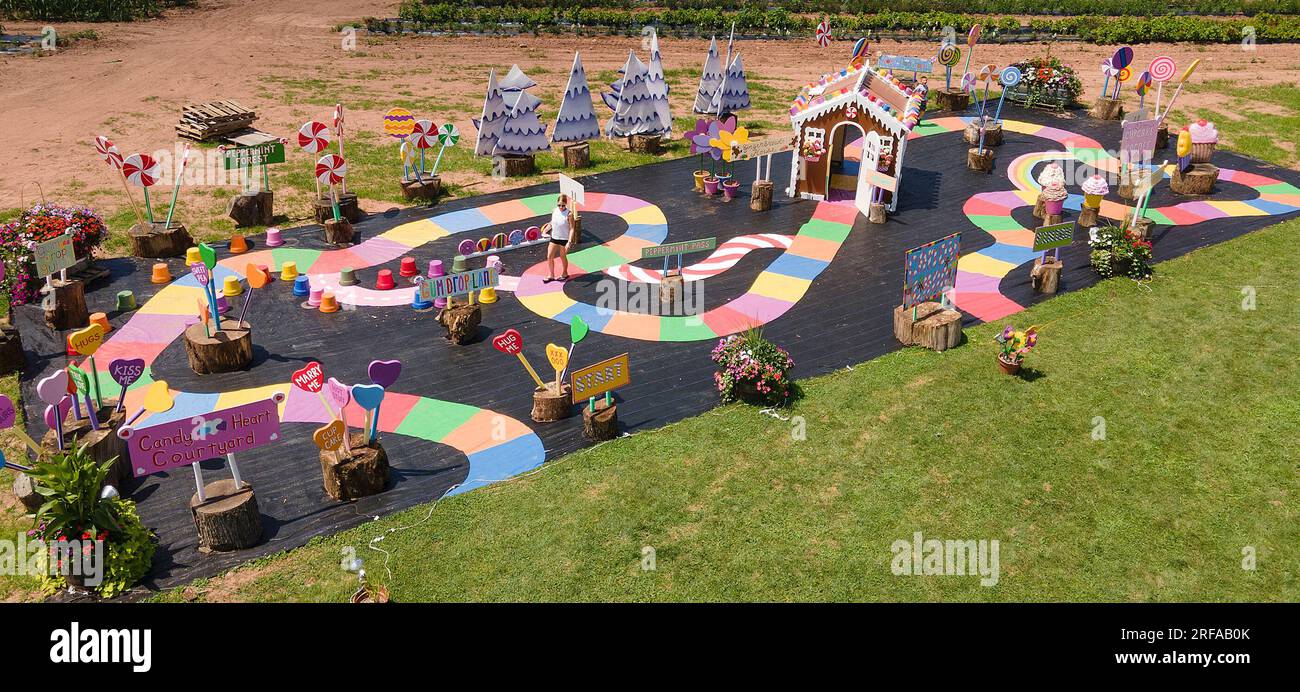 The life-size Candy Land game board on the Beaumont Farm at the corner ...