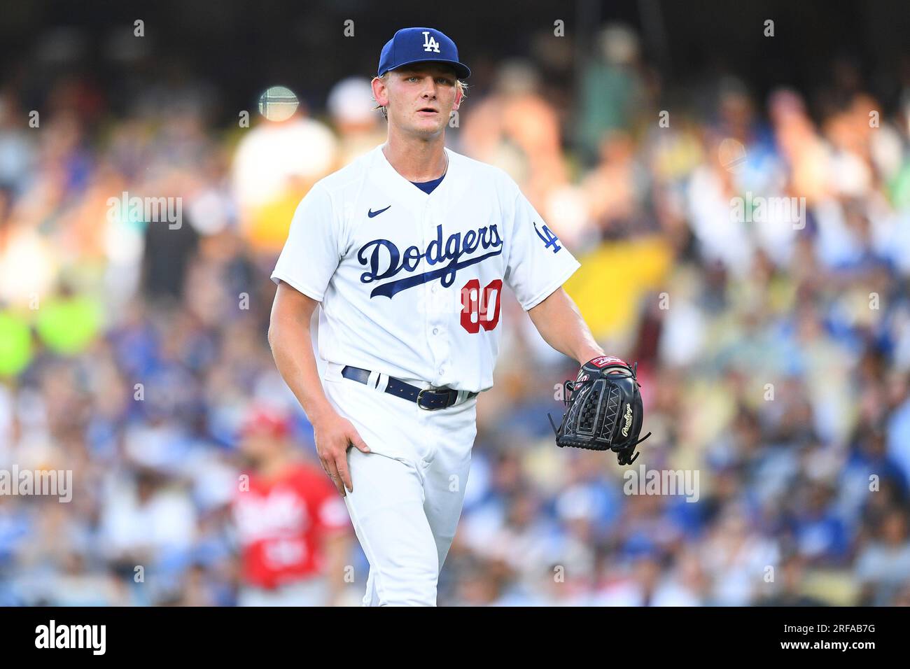 LOS ANGELES, CA - JULY 29: Los Angeles Dodgers Pitcher Emmet Sheehan ...