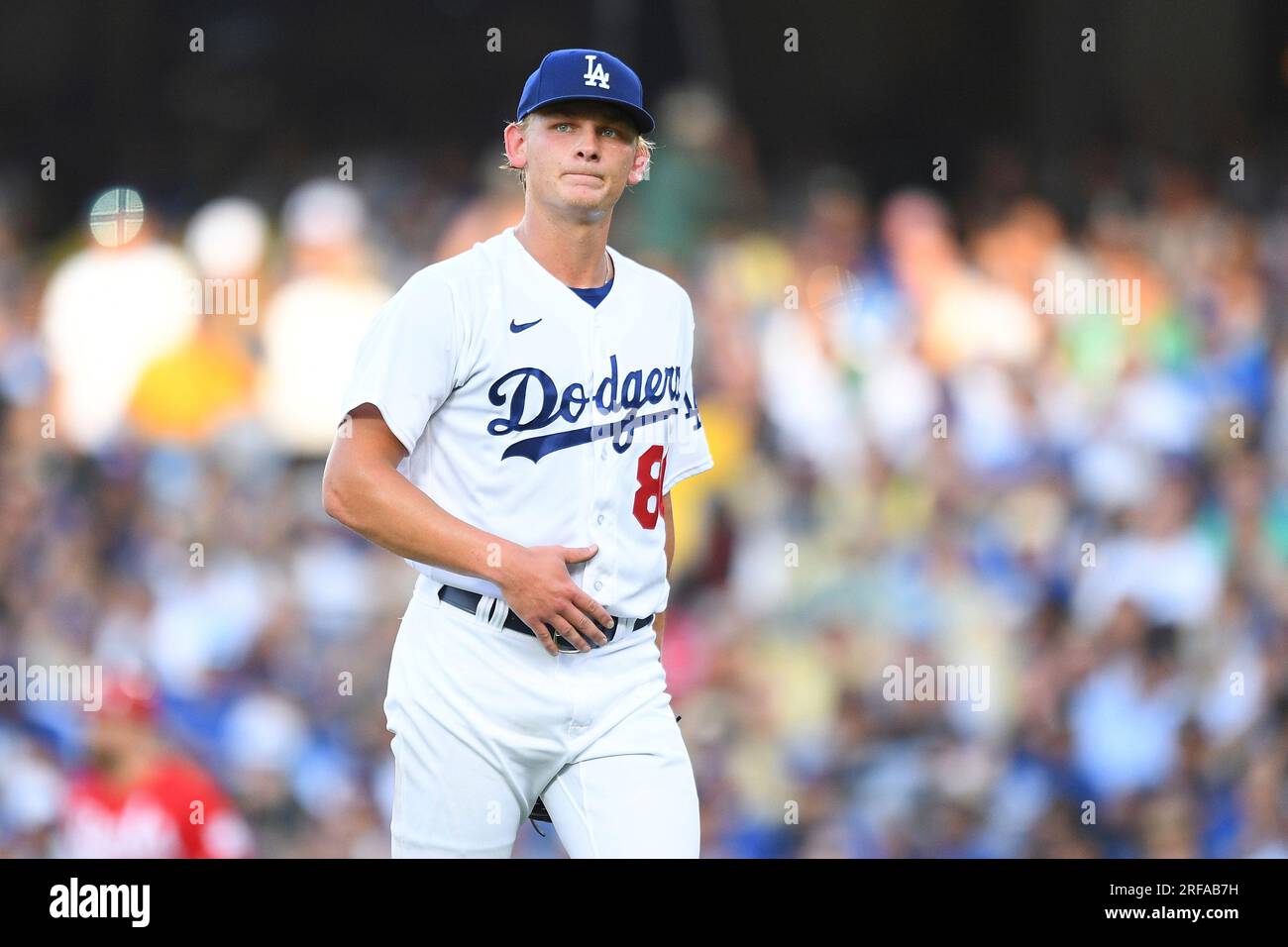 LOS ANGELES, CA - JULY 29: Los Angeles Dodgers Pitcher Emmet Sheehan ...
