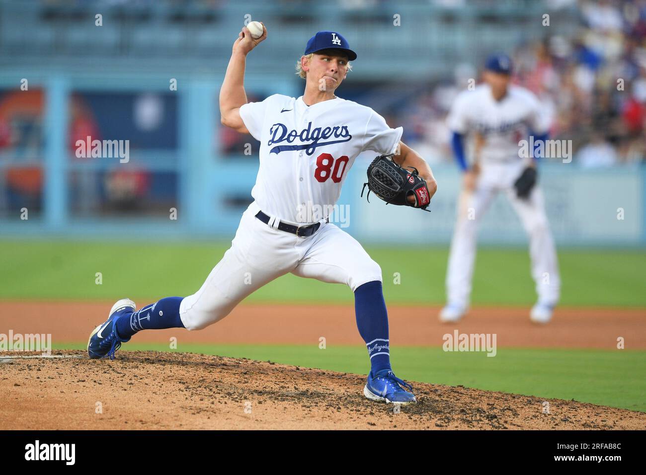 LOS ANGELES, CA - JULY 29: Los Angeles Dodgers pitcher Emmet Sheehan ...