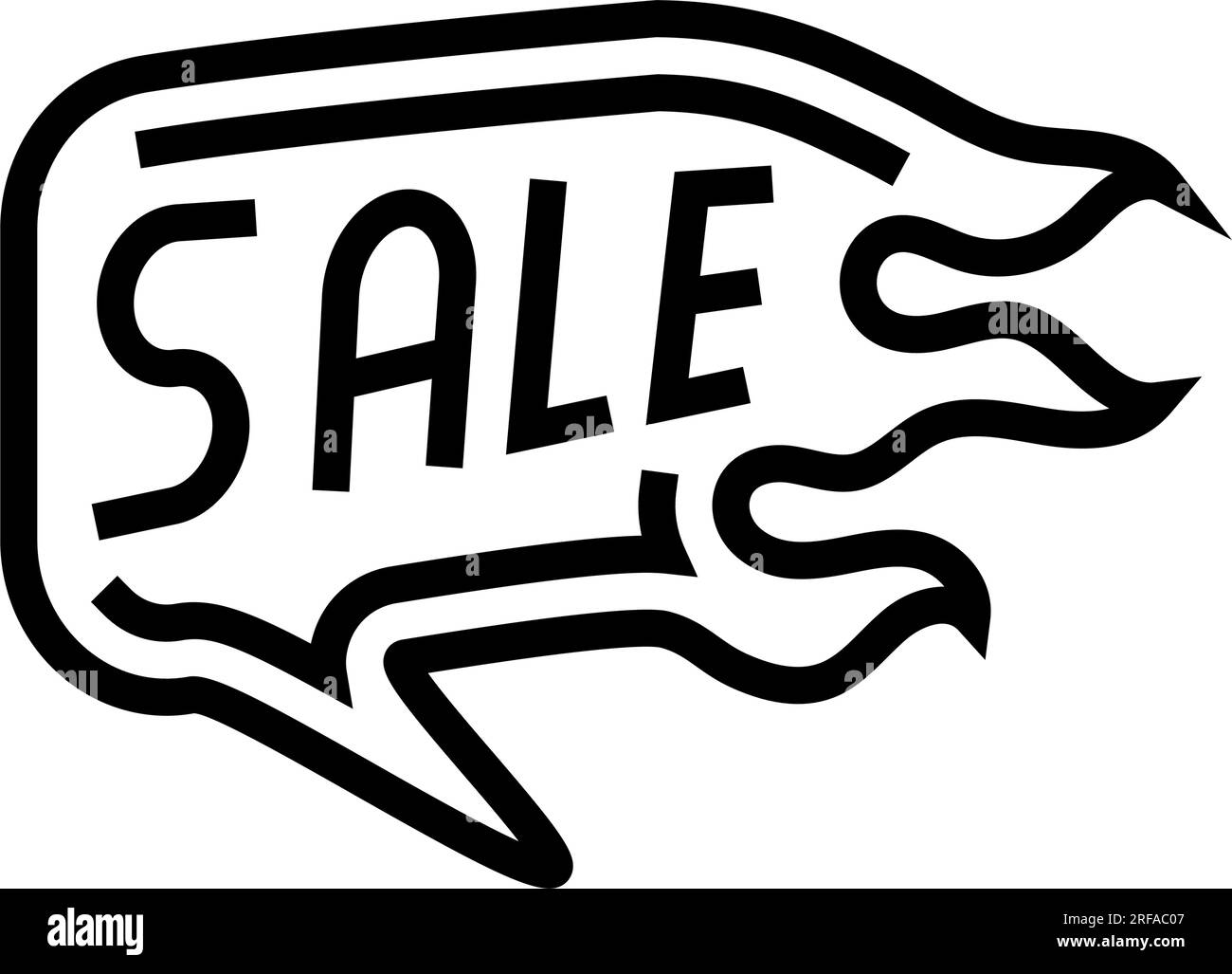 hot sale offer line icon vector illustration Stock Vector Image & Art ...