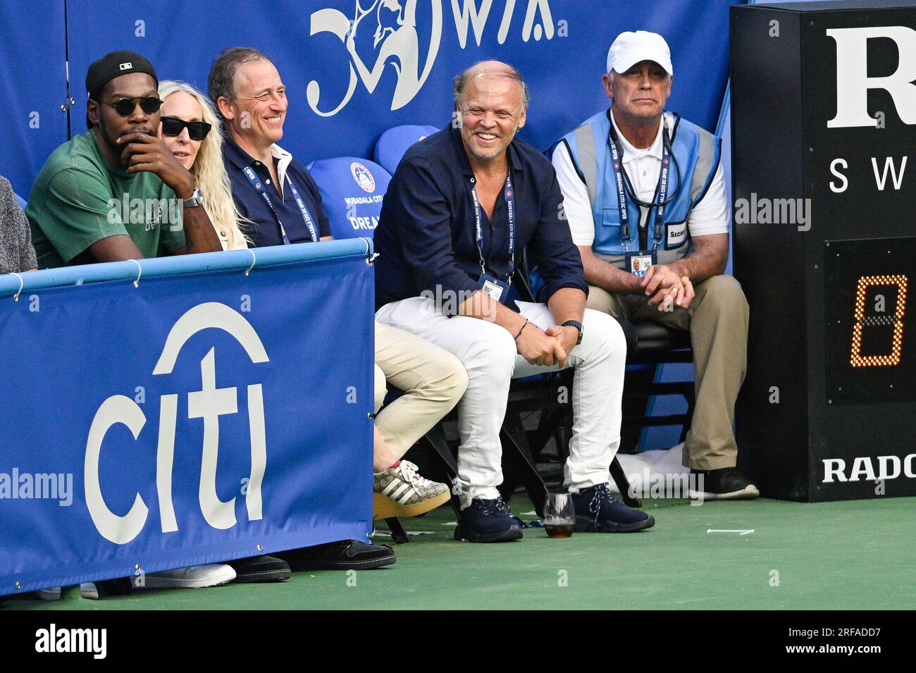 August 1, 2023, Washington, D.C, U.S: KEVIN DURANT (left) attends the ...