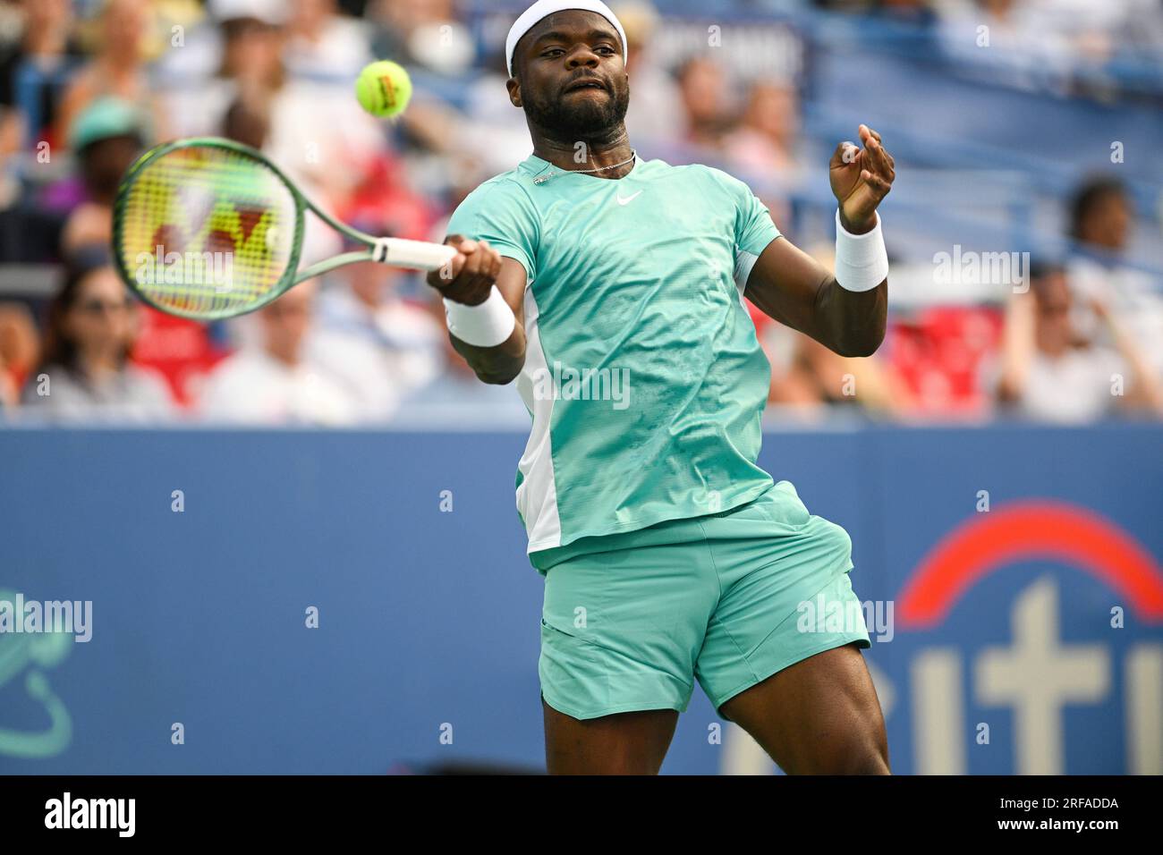 August 1, 2023, Washington, D.C, U.S: FRANCIS TIAFOE hits a forehand ...