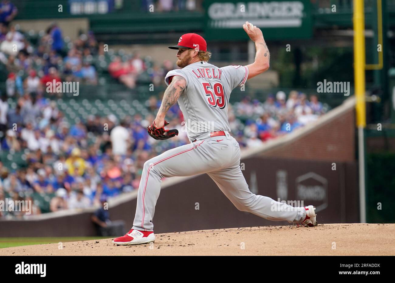 Cincinnati Reds starting pitcher Ben Lively delivers during the first ...