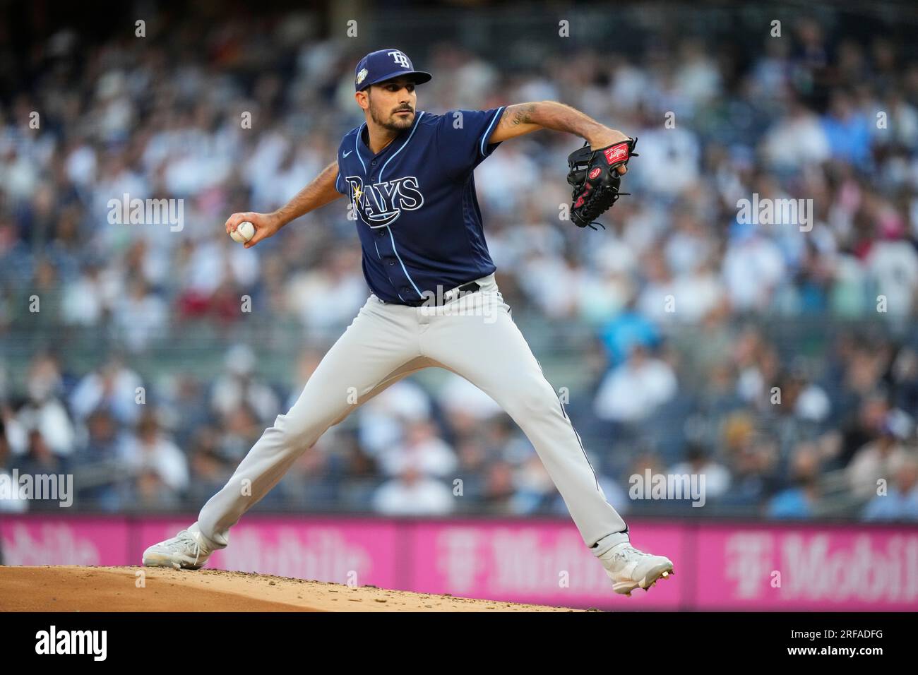 Tampa Bay Rays' Zach Eflin pitches during the first inning of a ...