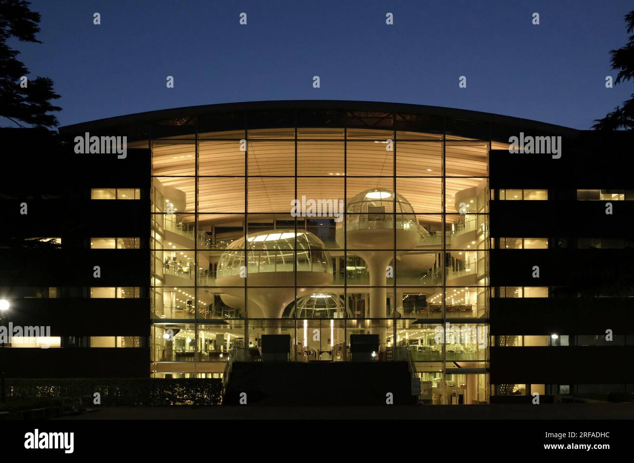 A picture shows the University Library of Seikei University in ...