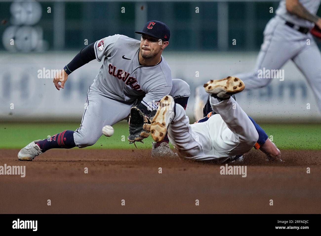 Cleveland Guardians second baseman Tyler Freeman catches Houston Astros ...