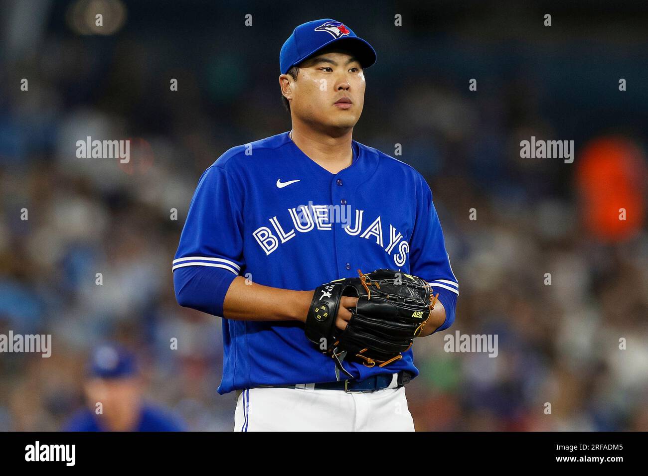 TORONTO, ON - AUGUST 01: Toronto Blue Jays starting pitcher Hyun Jin ...