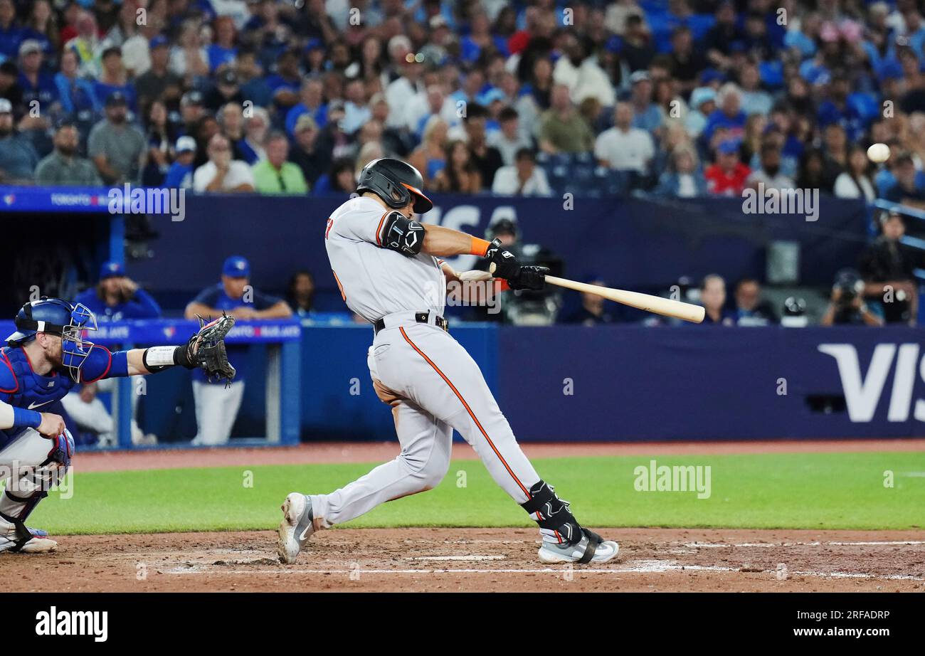 Baltimore Orioles' Anthony Santander (25) hits a grand slam as Toronto ...
