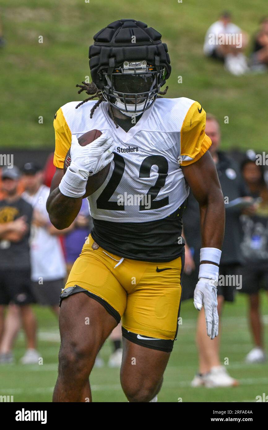 Pittsburgh Steelers running back Najee Harris (22) participates in the ...