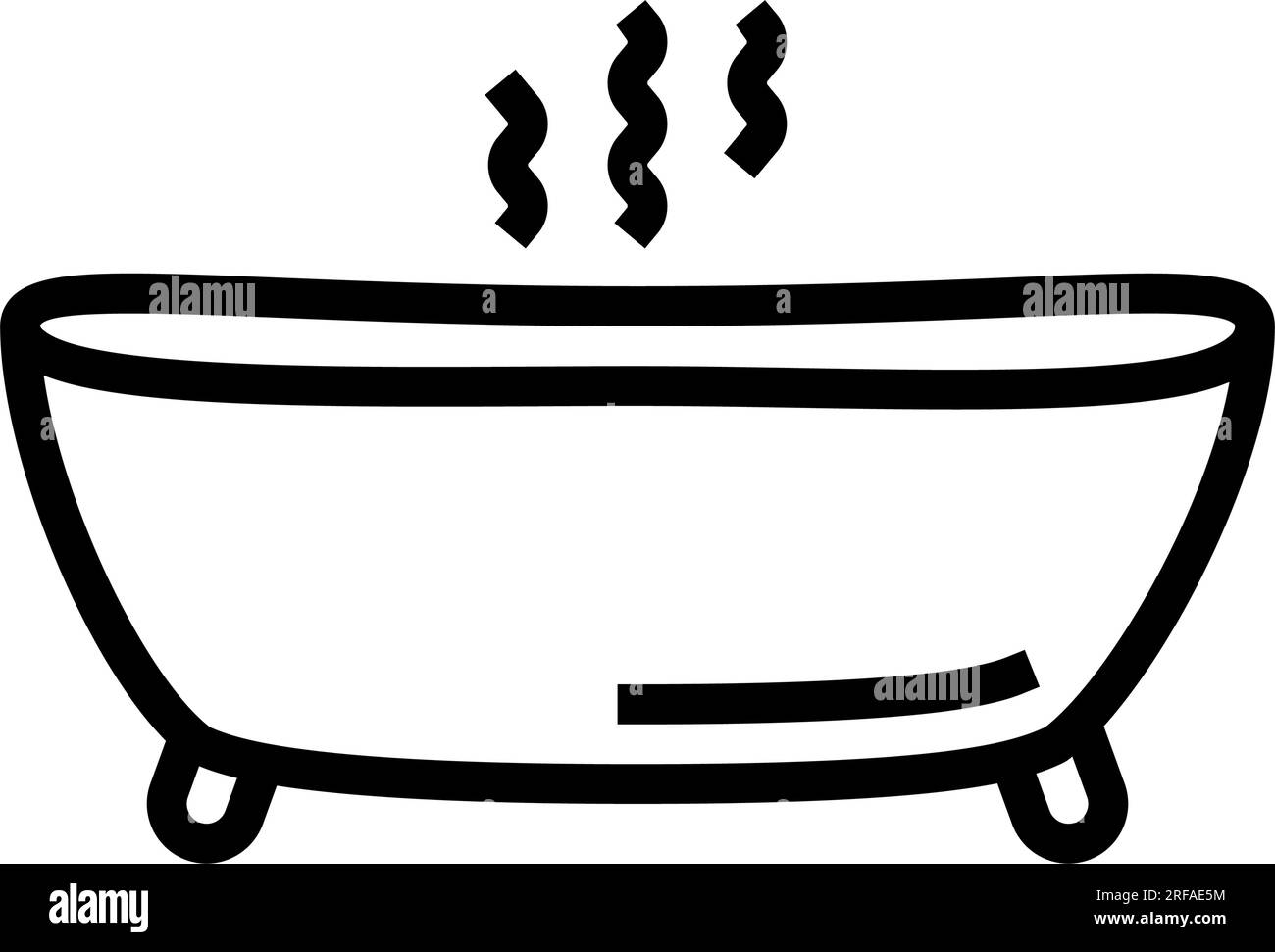 hot bath line icon vector illustration Stock Vector Image & Art - Alamy