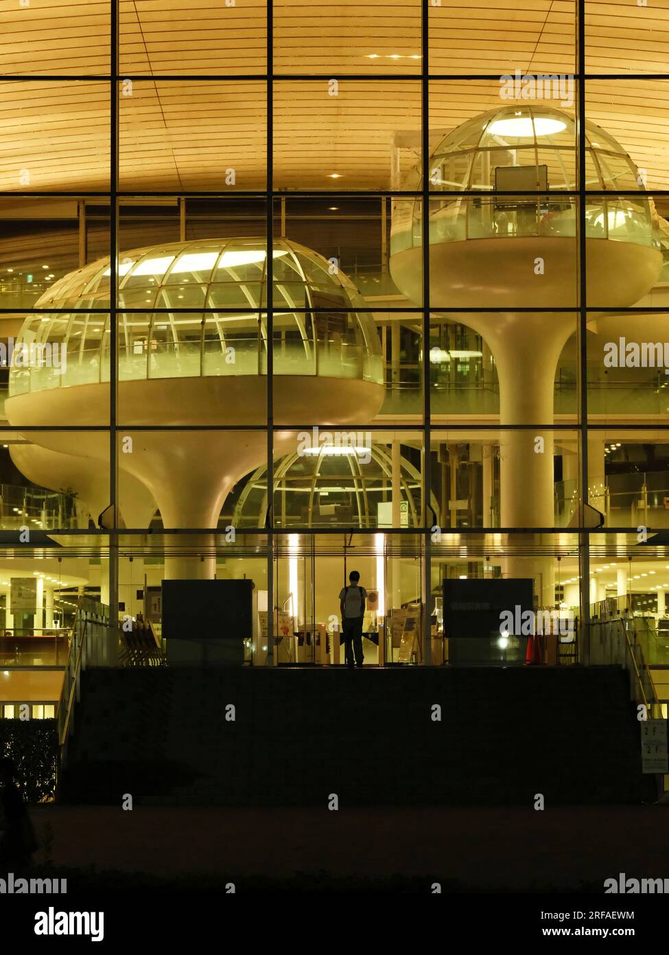 A picture shows the University Library of Seikei University in ...