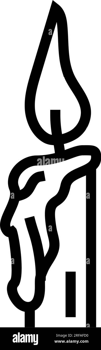 burning candle line icon vector illustration Stock Vector Image & Art ...
