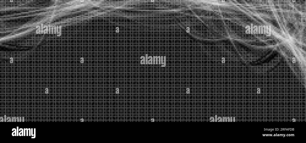 Halloween line cobweb effect vector horror corner frame. Spiderweb ...