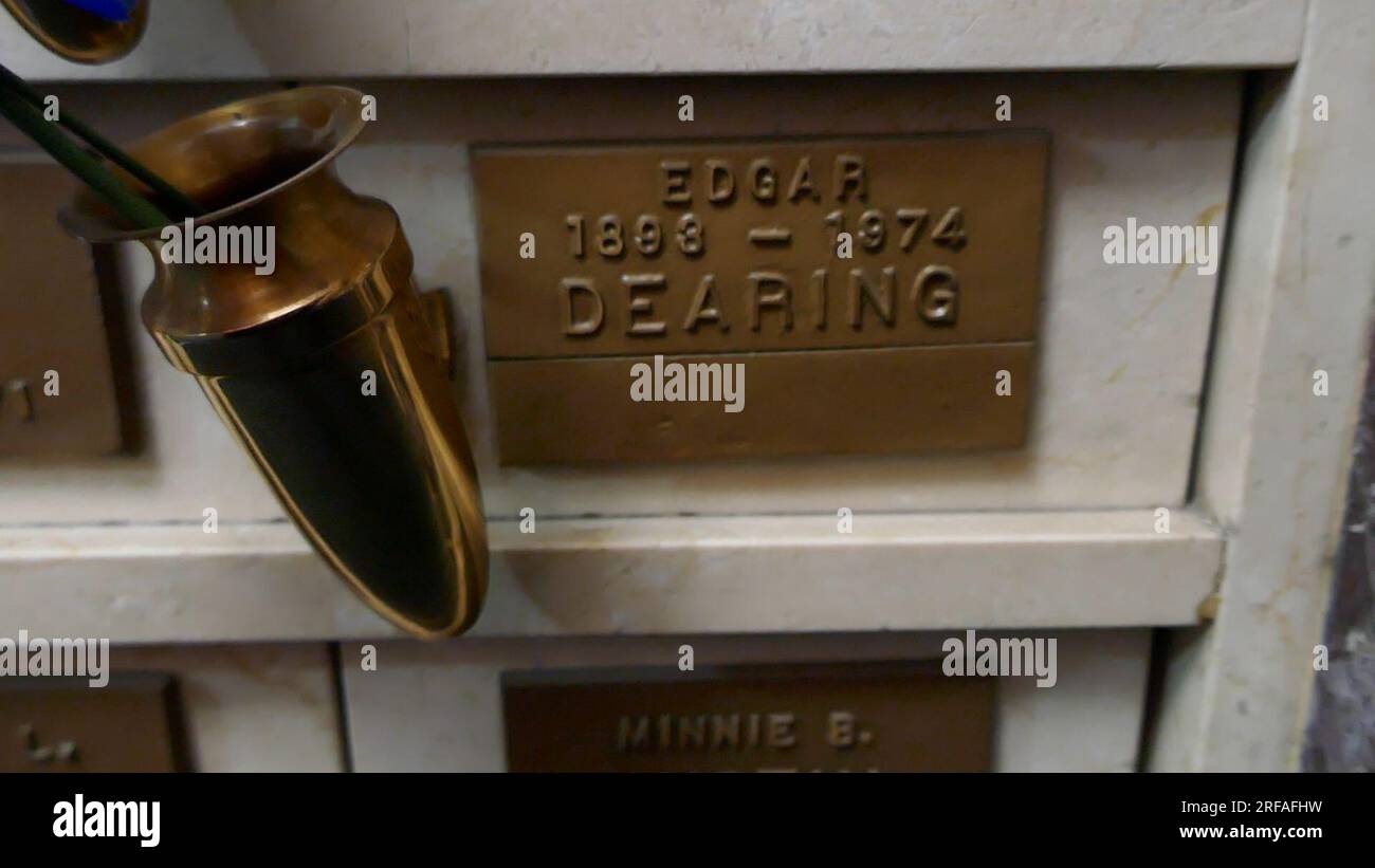 Los Angeles, California, USA 1st August 2023 Actor Edgar Dearing Grave ...