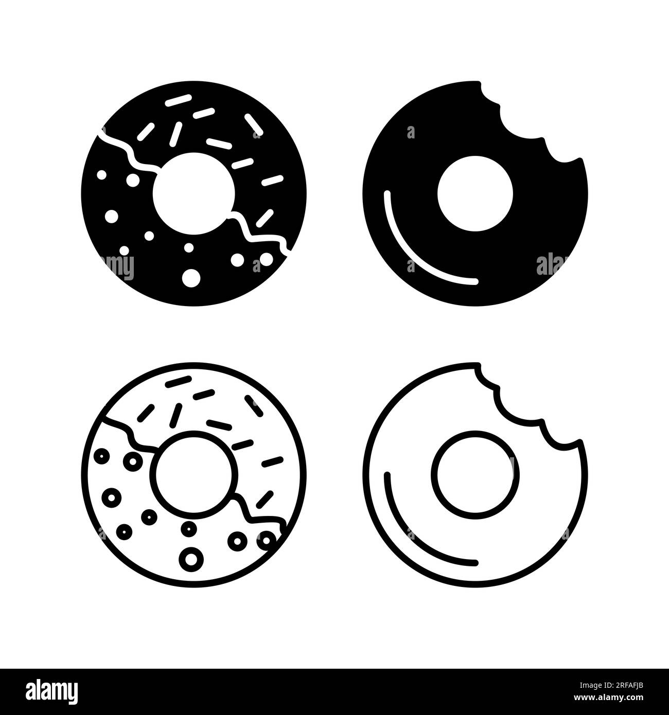 Donut icon vector. doughnut icon. donut logo Stock Vector Image & Art ...