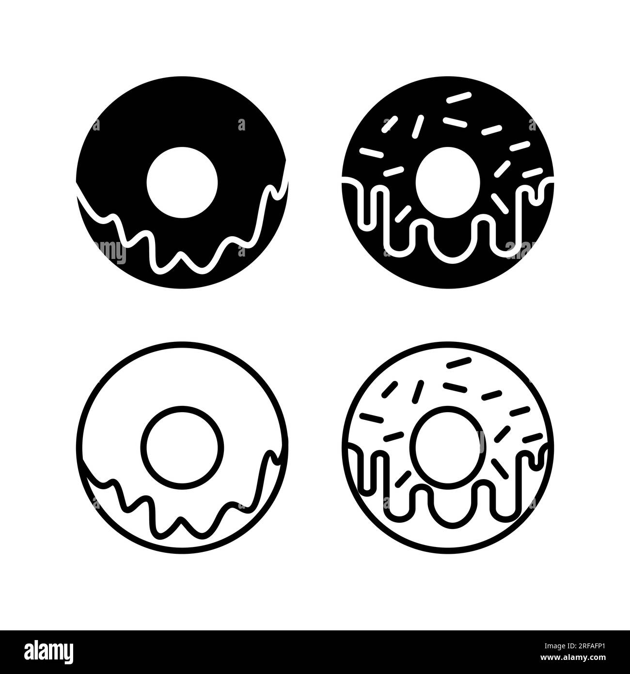 Donut icon vector. doughnut icon. donut logo Stock Vector Image & Art ...