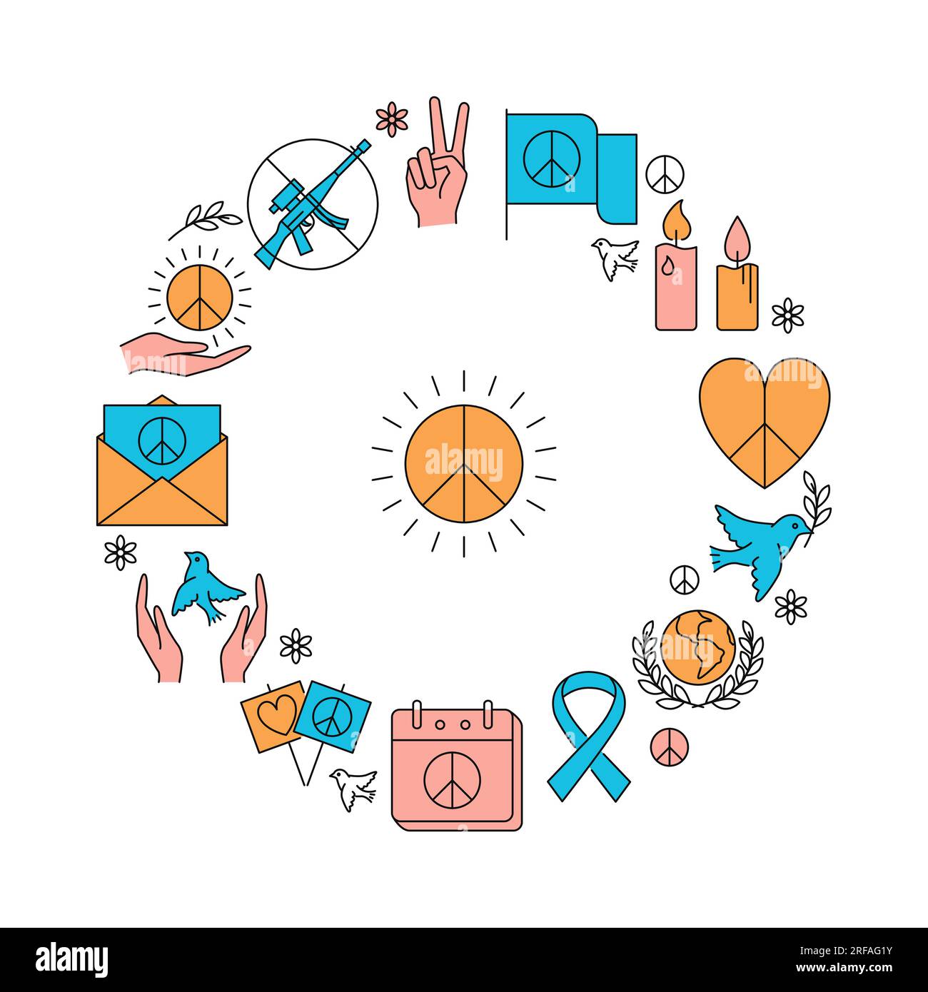 Global unity love symbols Stock Vector Images - Alamy