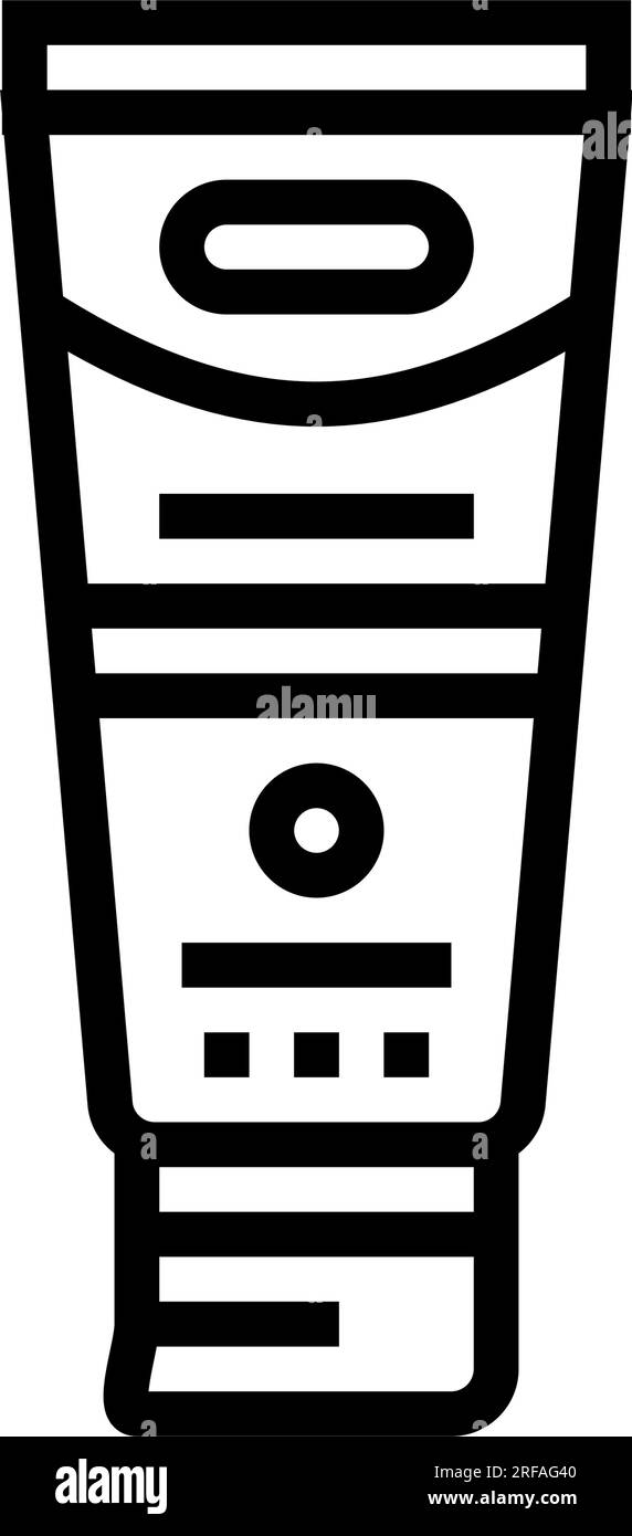 toothpaste hygiene line icon vector illustration Stock Vector Image ...