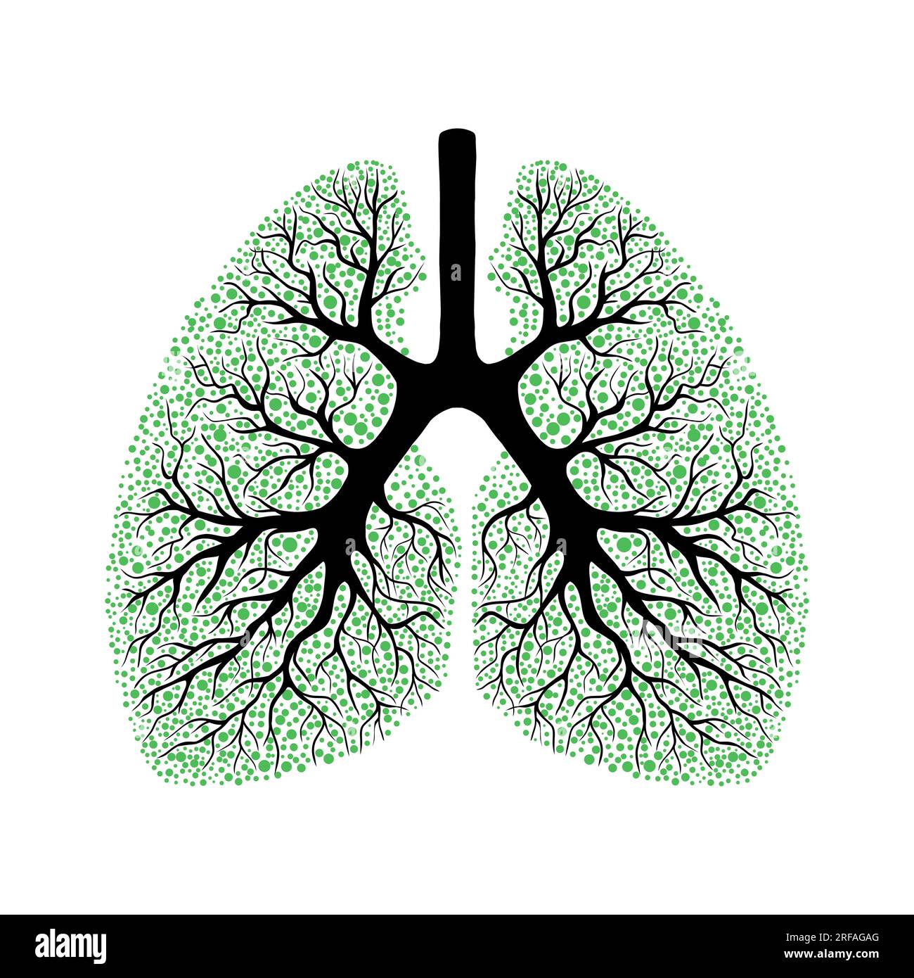 Abstract silhouette human lungs Stock Vector Images - Alamy