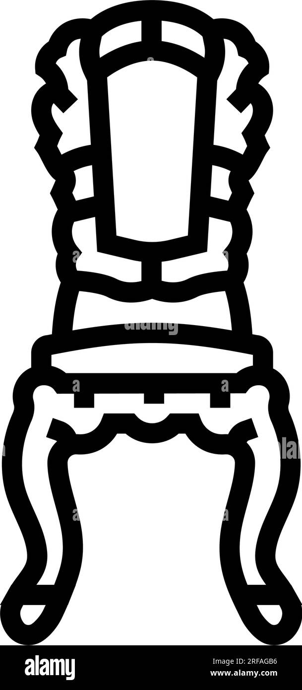chair luxury royal line icon vector illustration Stock Vector Image ...
