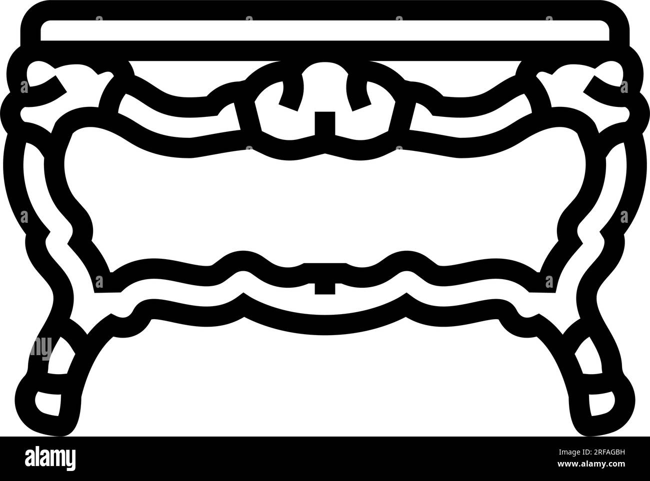 table luxury royal line icon vector illustration Stock Vector Image ...