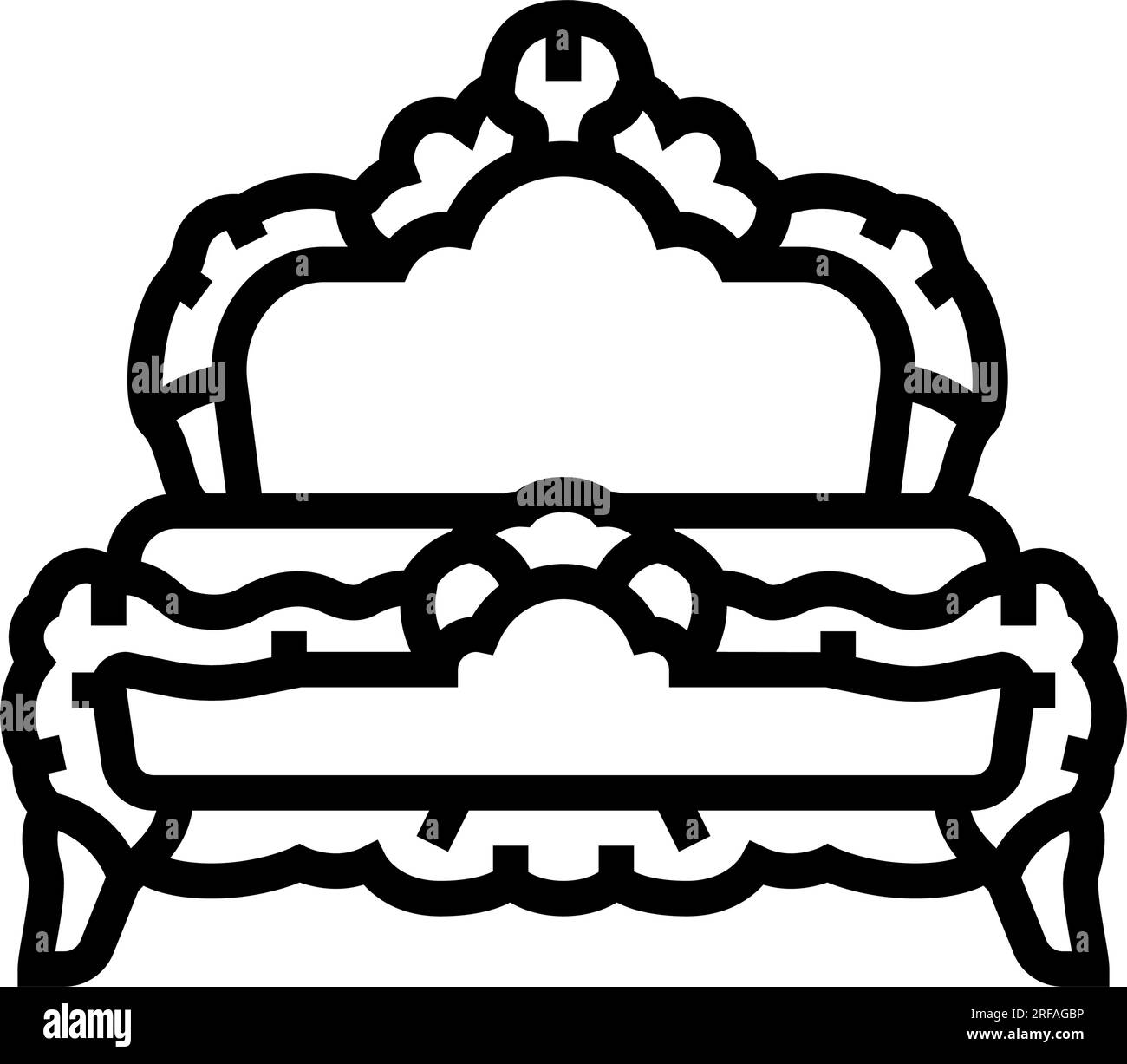 bed luxury royal line icon vector illustration Stock Vector Image & Art ...
