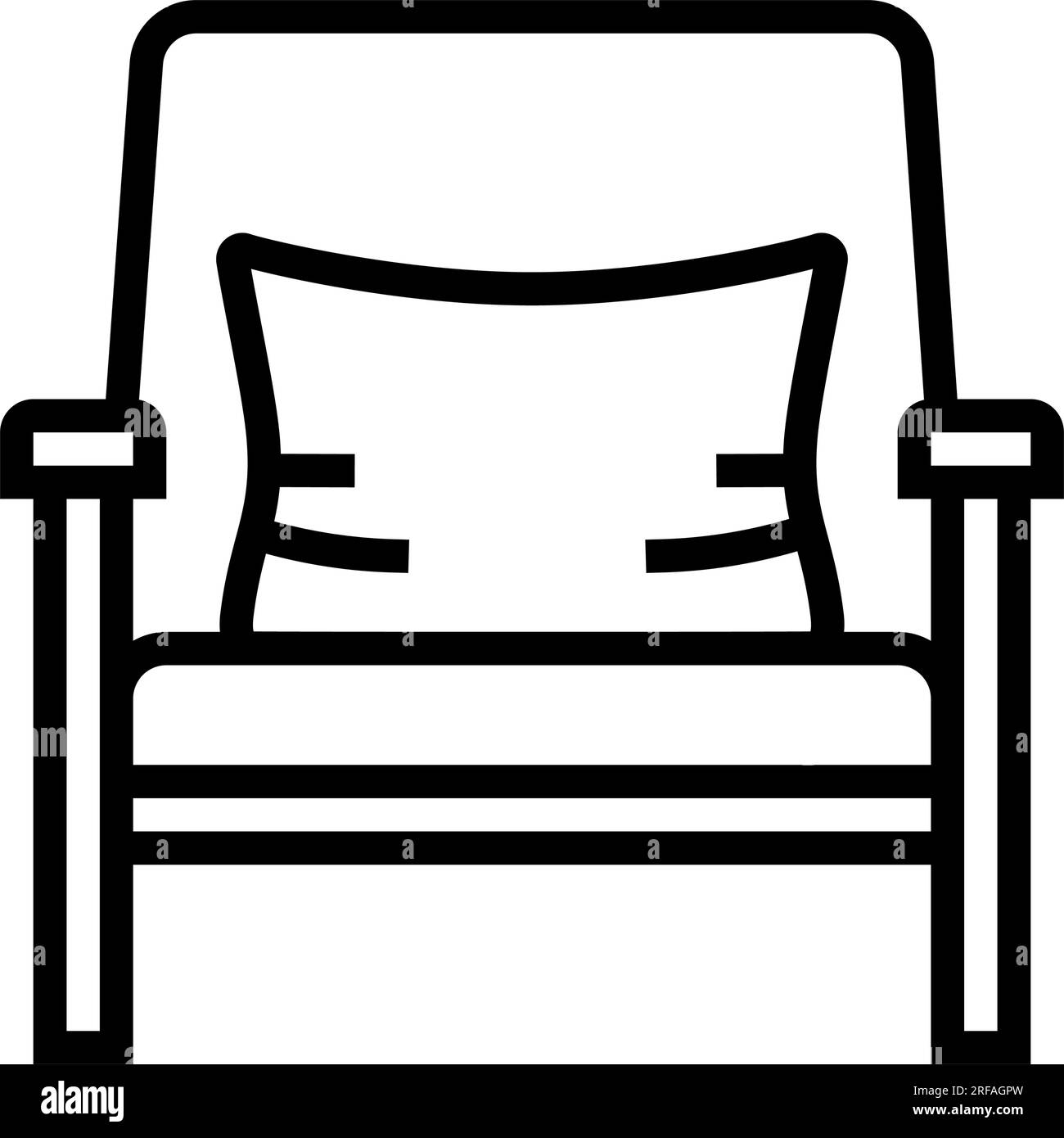 armchair minimalistic stylish line icon vector illustration Stock ...