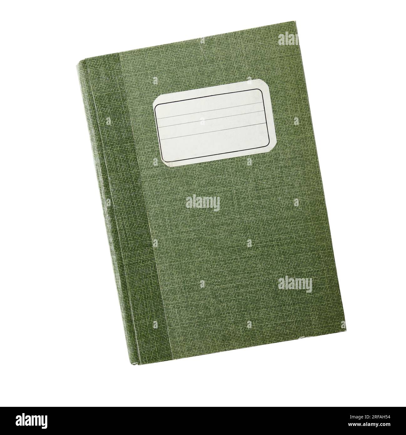 green notebook isolated on white background Stock Photo - Alamy