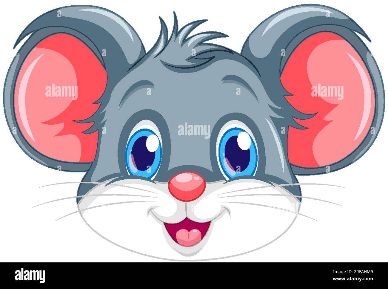 Cute rat face with smiley face illustration Stock Vector Image & Art ...