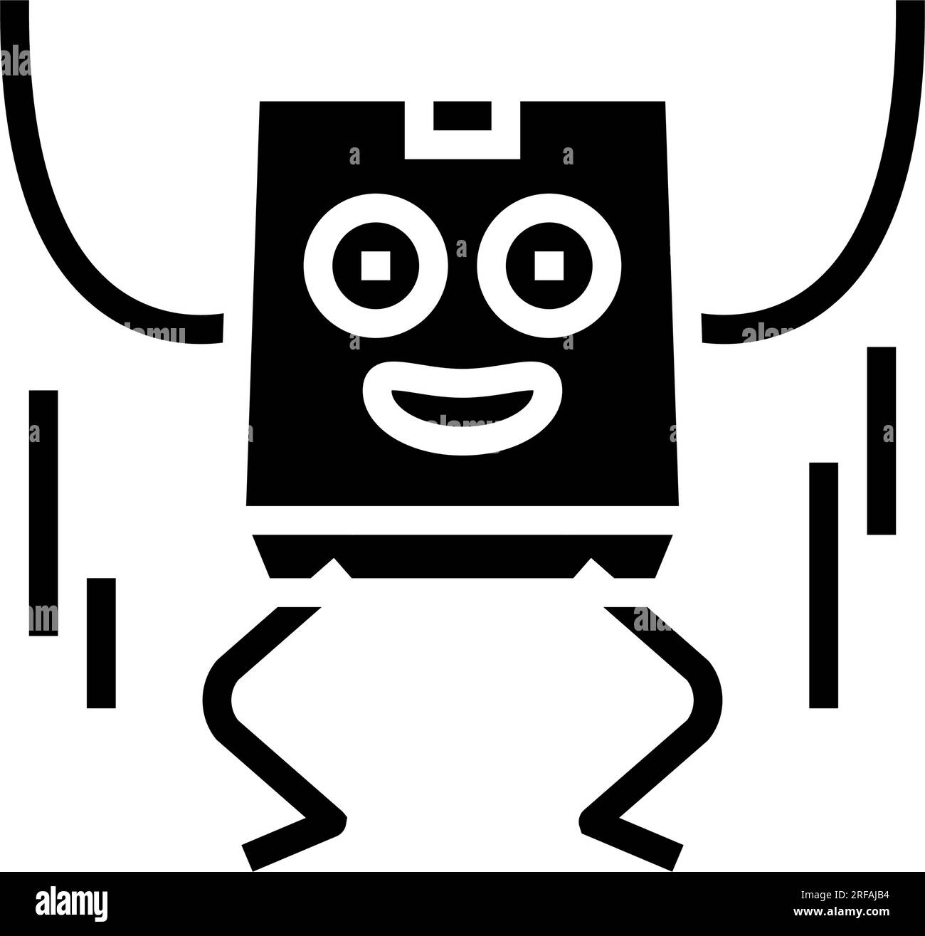 Box jump illustration Black and White Stock Photos & Images - Alamy