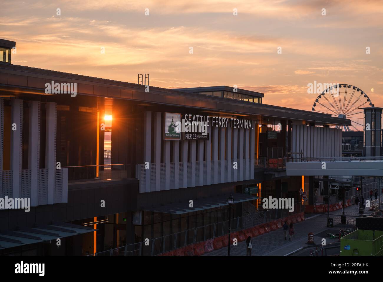 Seattle, USA. 28 Jul, 2023. The new Pier 52 Colman Dock in Seattle ...