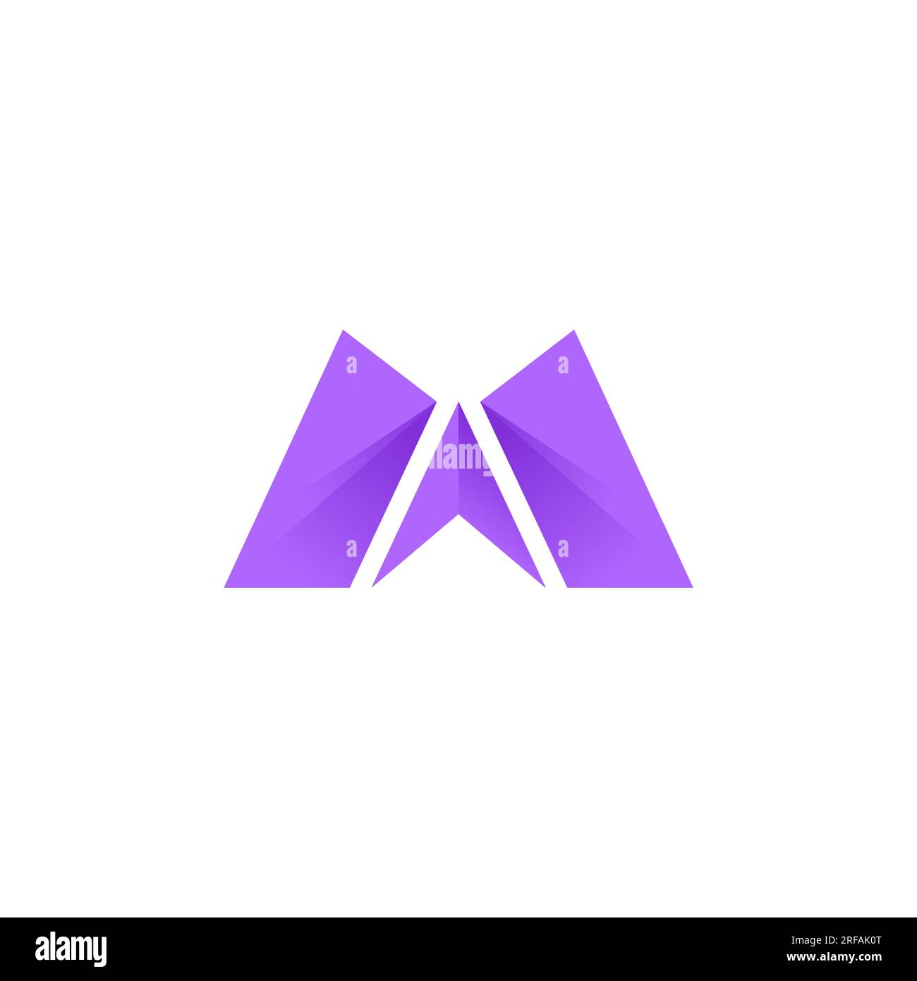 Letter M Modern Logo Design With Purple Color Stock Vector Image & Art ...